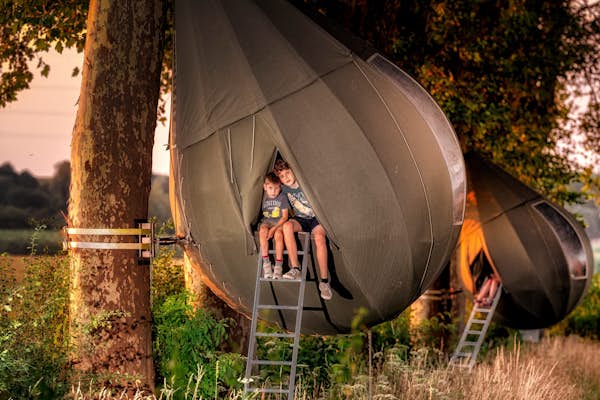 Camp in these incredible suspended teardrop tents in Belgium - Lonely ...