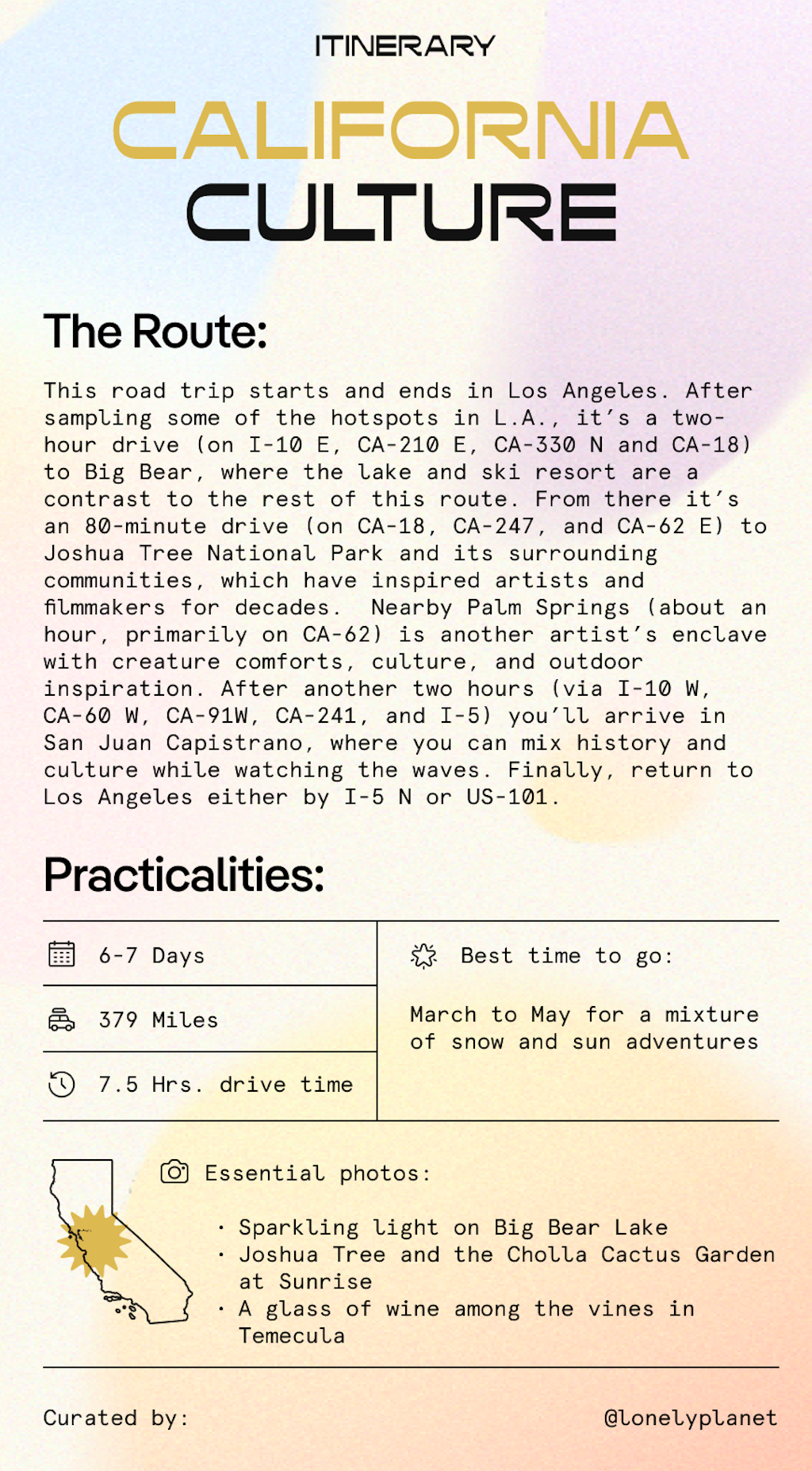 The Mixtape California: the ultimate culture road trip guide - Lonely ...