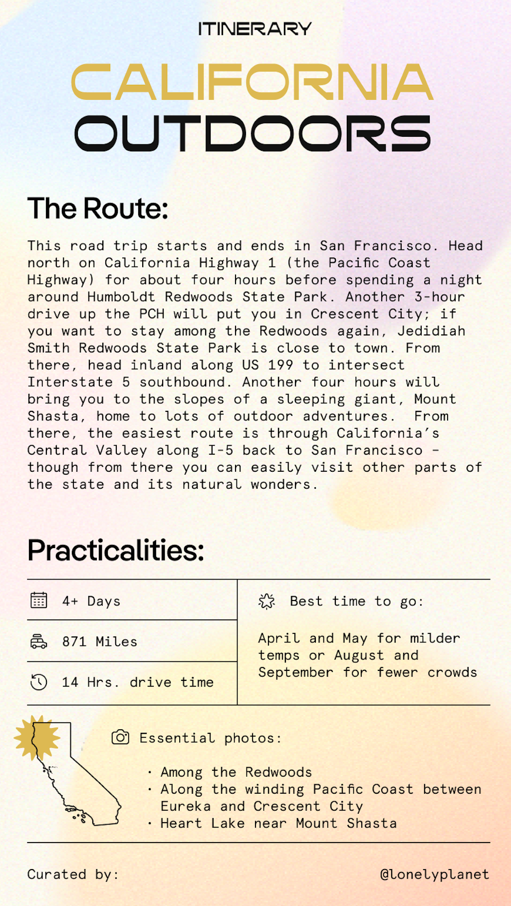 The Mixtape California: the ultimate outdoors road trip guide - Lonely ...